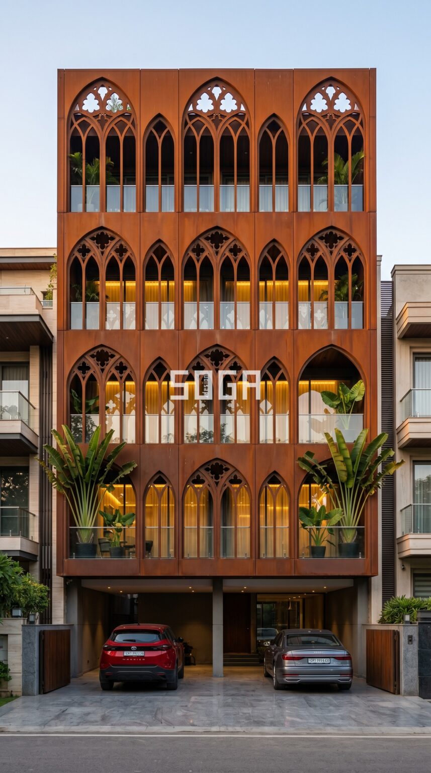 High-Rise Building Facade Trends in India: dramatic diagonal zigzag ...